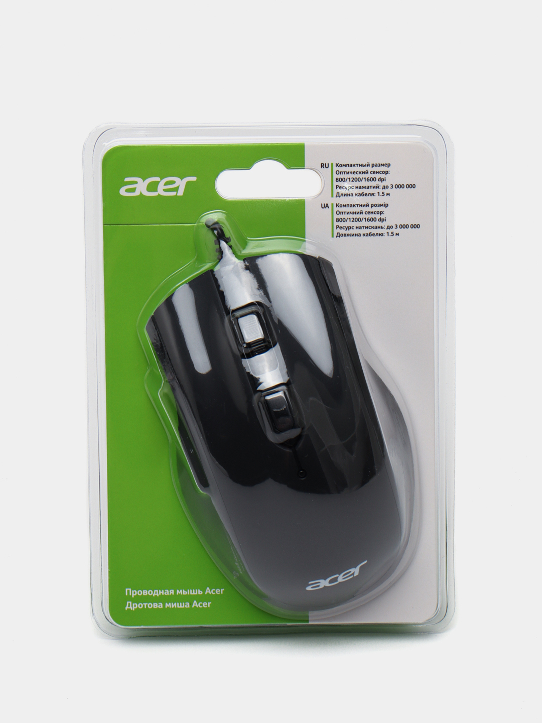 Simli kompyuter sichqonchasi Acer OMW020 USB, Black ZL.MCEEE.004ni ...