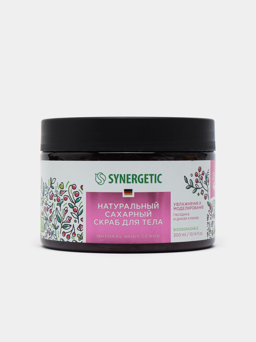 Сахарный скраб для тела Synergetic, увлажнение и моделирование, 300 мл купить по низким ценам в ...