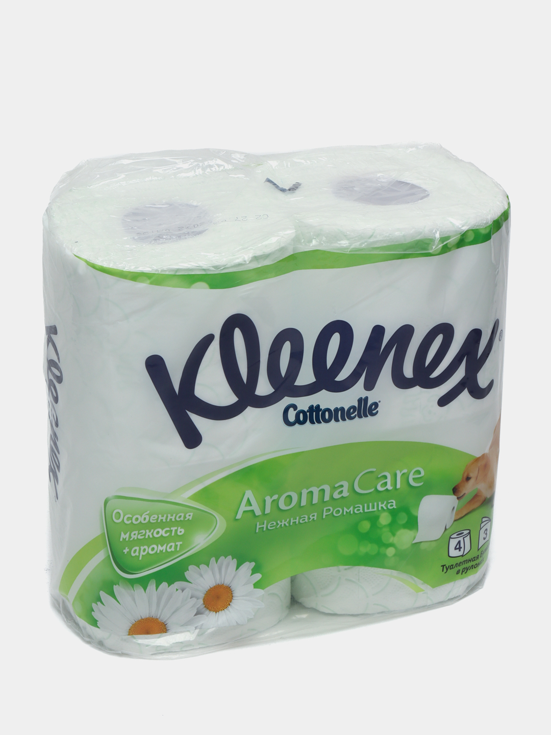 Туалетная бумага Kleenex Ромашка, 3 слоя, 4 шт купить по низким ценам в ...
