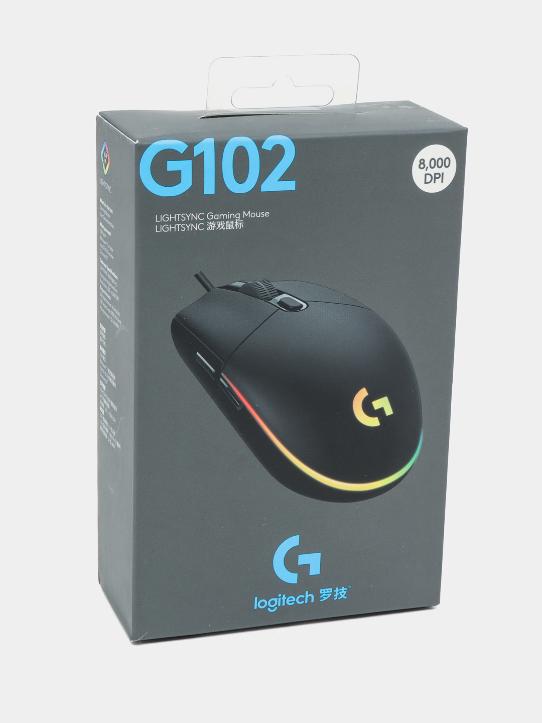 Mышь Logitech G102 Lightsync, игровая, оптическая, проводная, USB ...