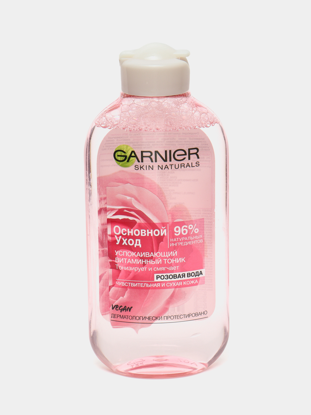 Тоник для лица Garnier, успокаивающий с розовой водой, 200 мл купить по ...