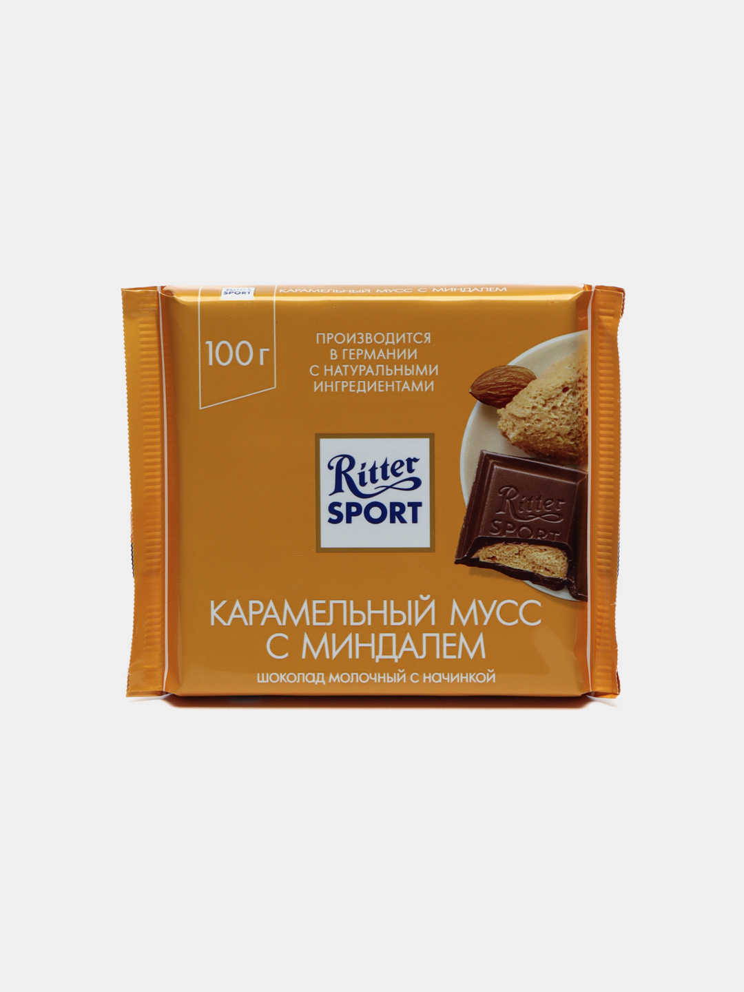 Uzum platformasida Shokolad Ritter Sport "Bodom bilan karamelli muss ...