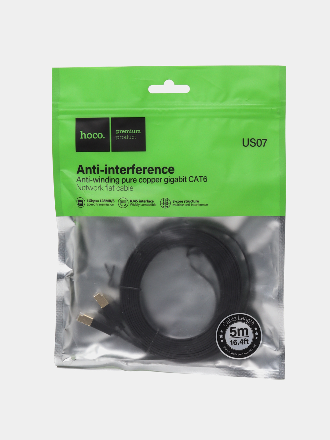 Kabel hoco. lan rg45 gigabit ethernet cable US07, 1/3/5/10/15 mni arzon narxda sotib oling — Uzum