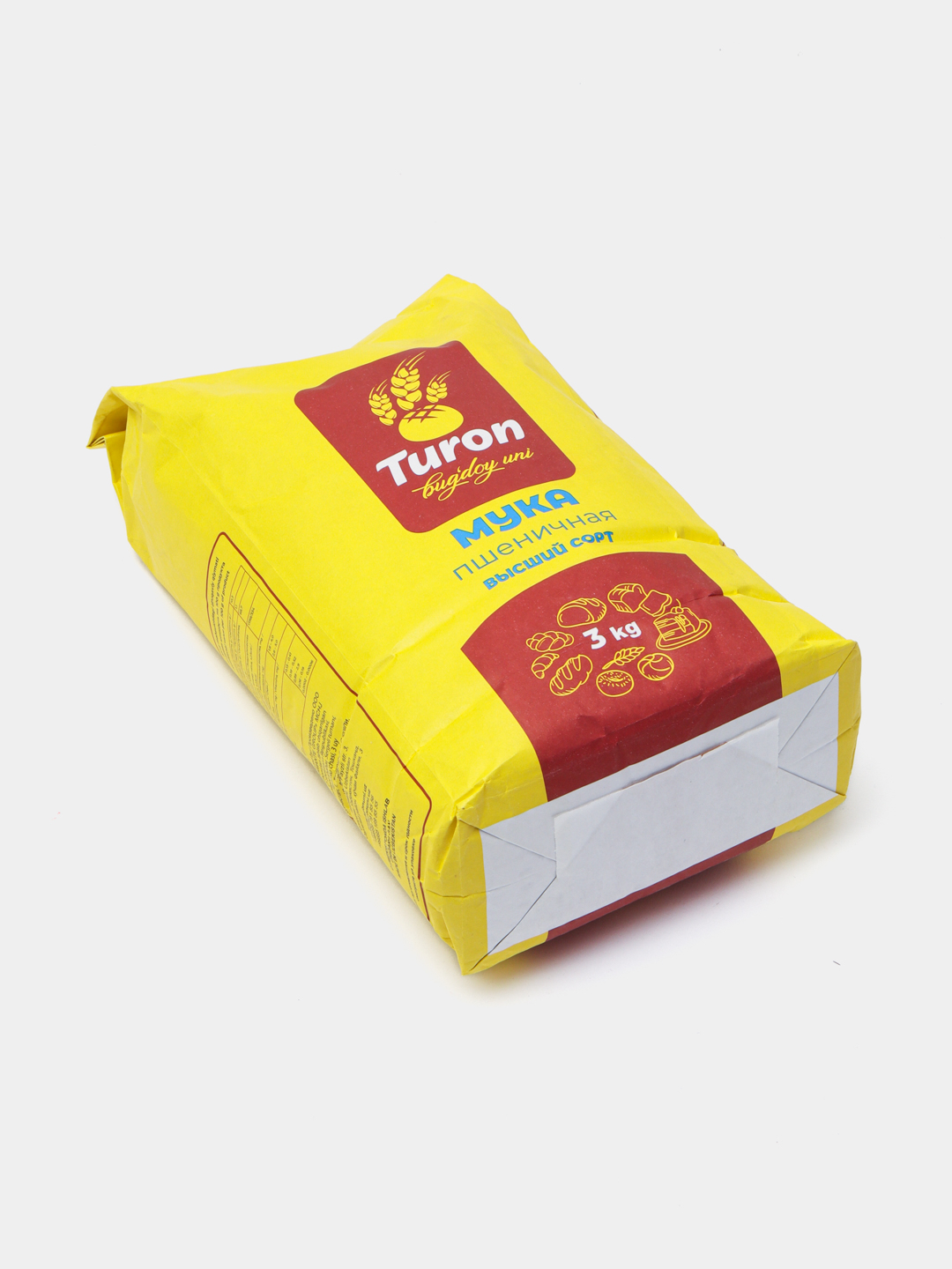 Купить Мука пшеничная Turon, высший сорт, 3 кг за 29000 сум с ...