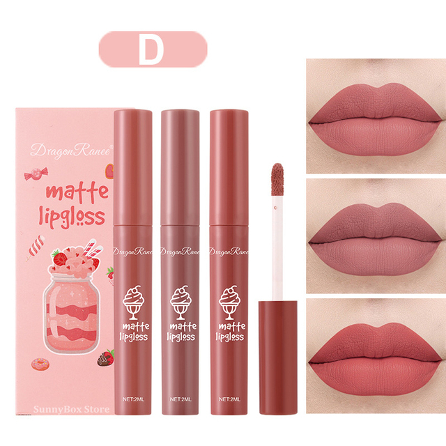 Купить Набор матовых помад для губ Dragon Ranee Matte Lipgloss 2 мг, 3 ...