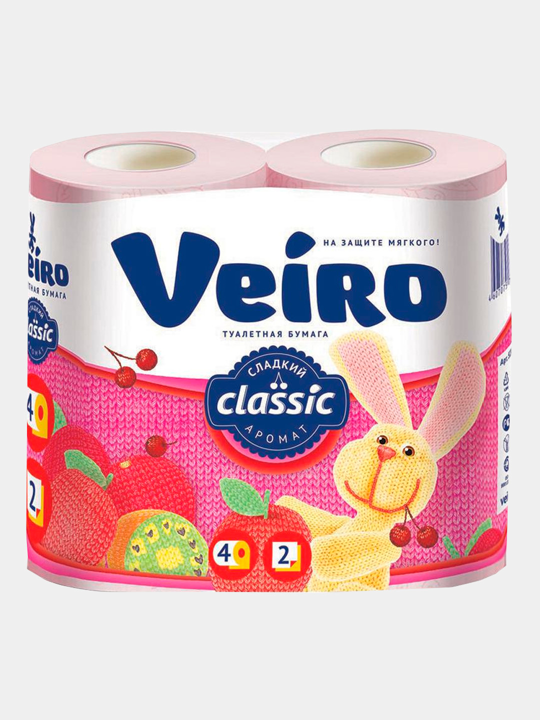 Tуалетная бумага Veiro Classic, розовая, 4 рулона купить по низким ...