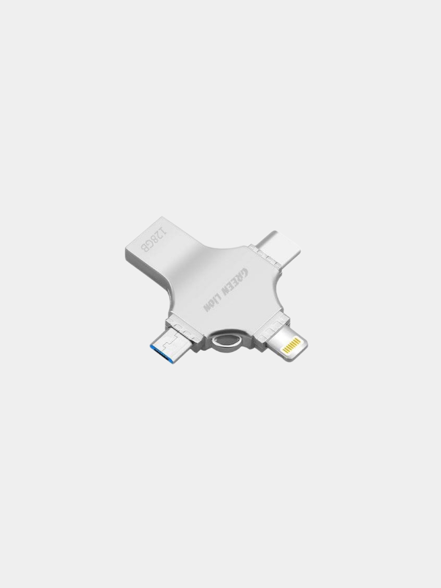 Универсальная флешка Green Lion 4-In-1 USB, 256 ГБ, 128 ГБ, Silver ...