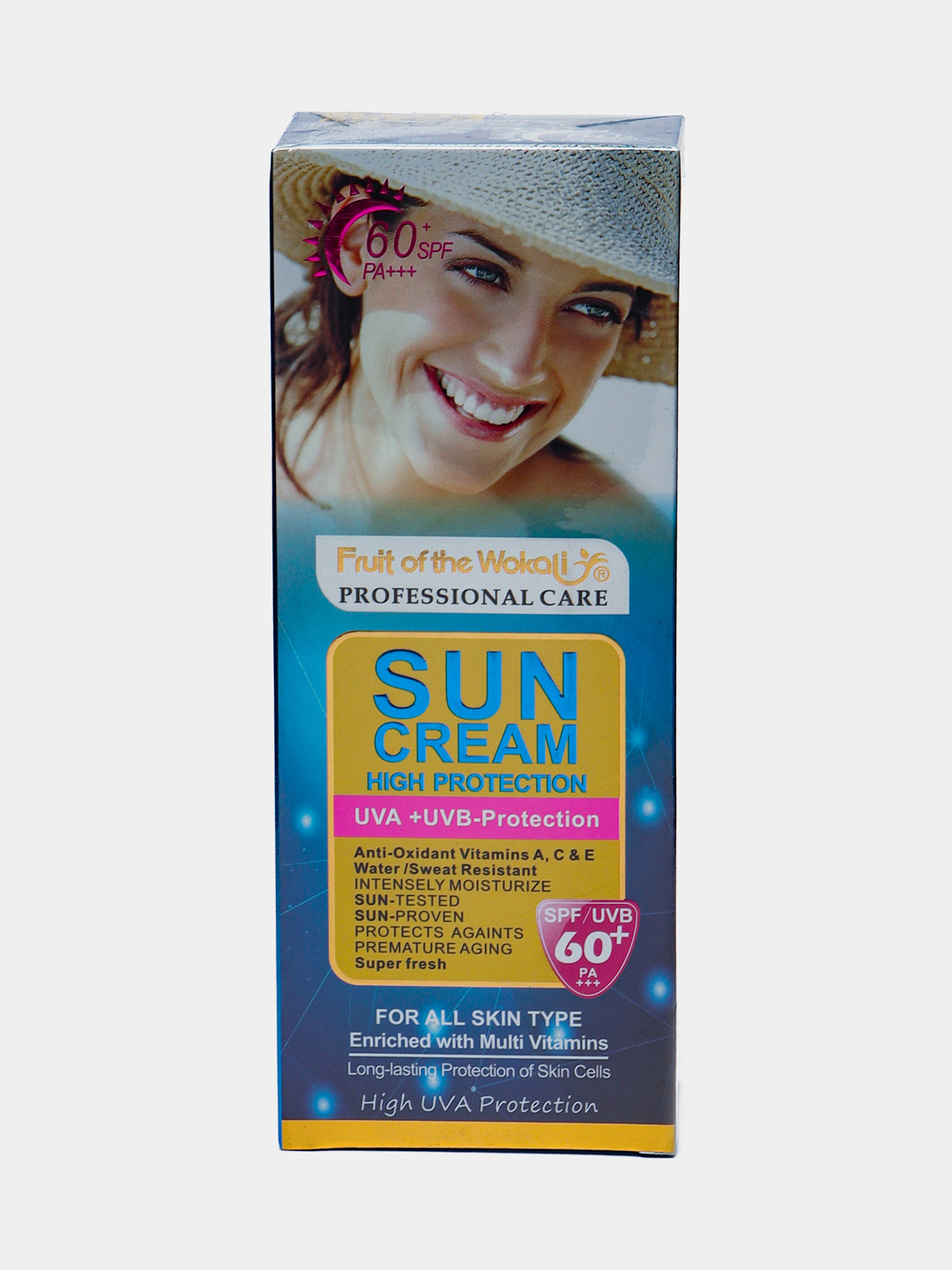 Солнцезащитный крем 60+ фактор Wokali SunCream High Protection 60+SPF/UVB, 130 мл купить по ...