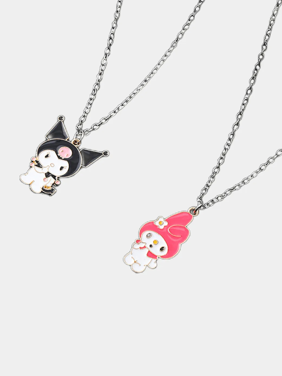 Juft zanjirlar, marjon - kulonli, arvohlar, kuromi bilan, 2 dona to ...