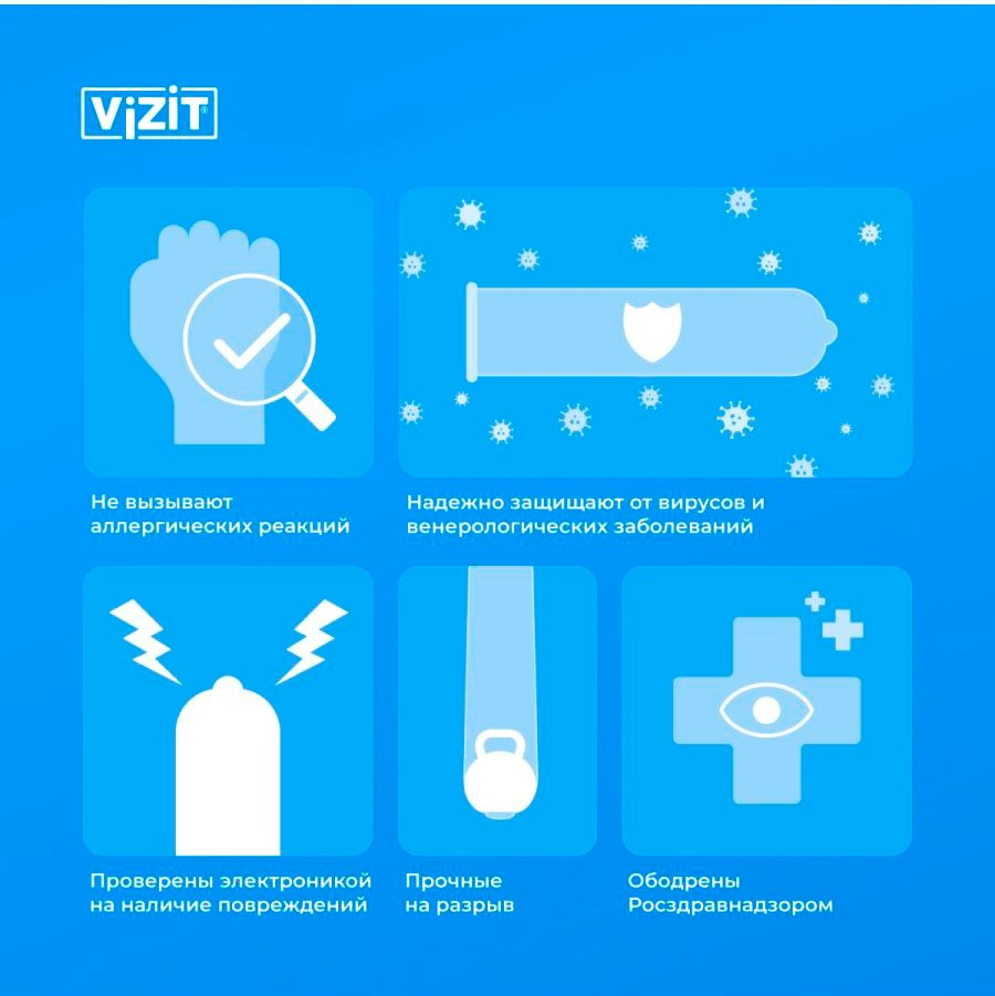 Презервативы Vizit Ultra Light, ультратонкие, c накопителем, 3 шт ...