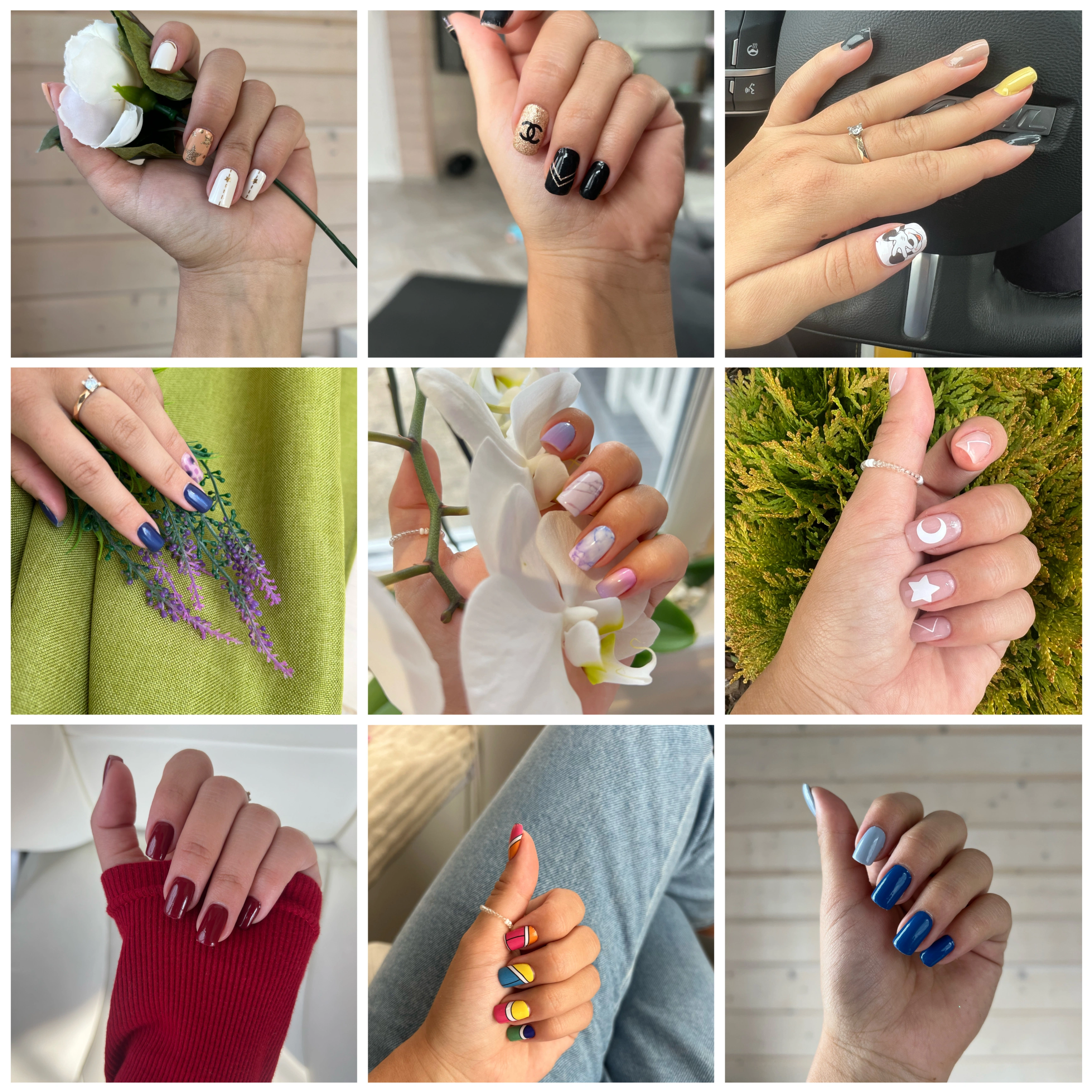 Gel lakli stikerlar tirnoqlar uchun Nails-Creative qizlar uchun soxta ...