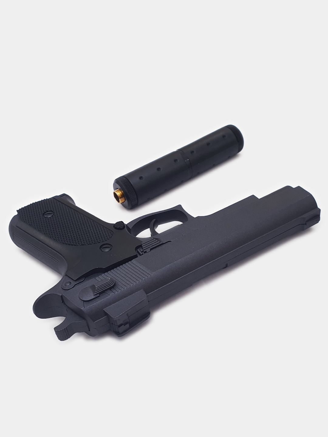 Игрушечный пистолет Airsoft Gun пневматический, с глушителем ...