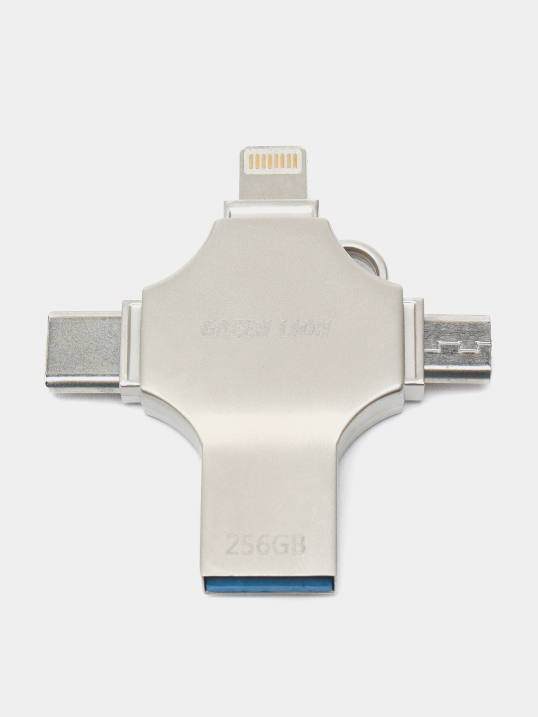 Универсальная флешка Green Lion 4-In-1 USB, 256 ГБ, 128 ГБ, Silver ...