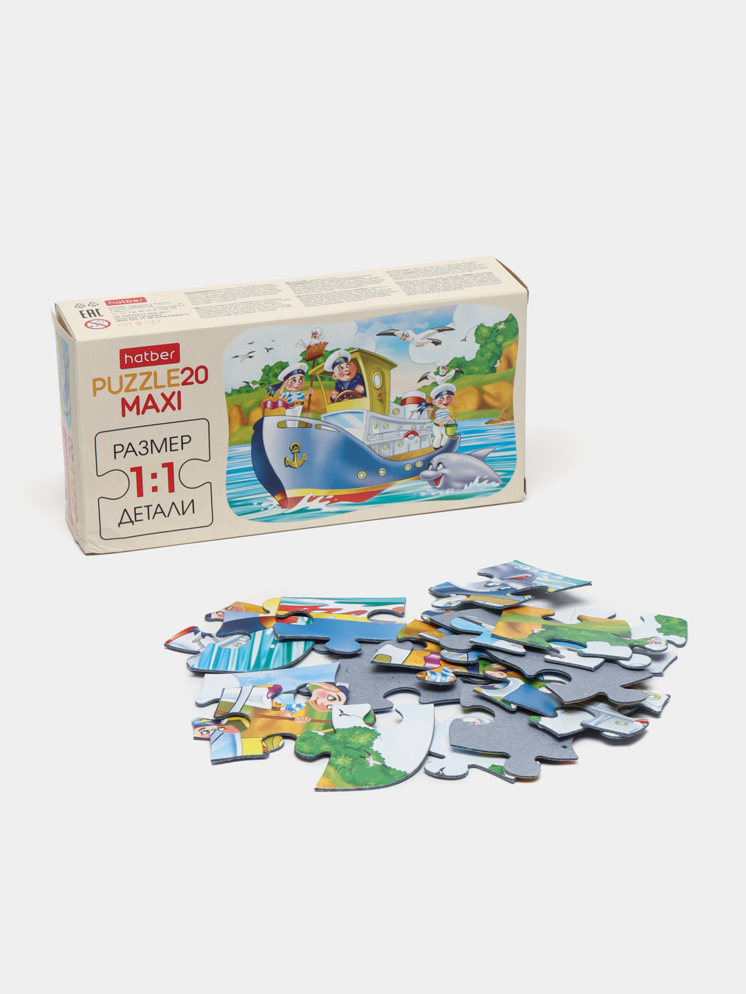 Купить Пазл для детей Hatber MAXI "Кораблик", А5ф, 230 * 165 мм, 20 элементов за 15000 сум с ...