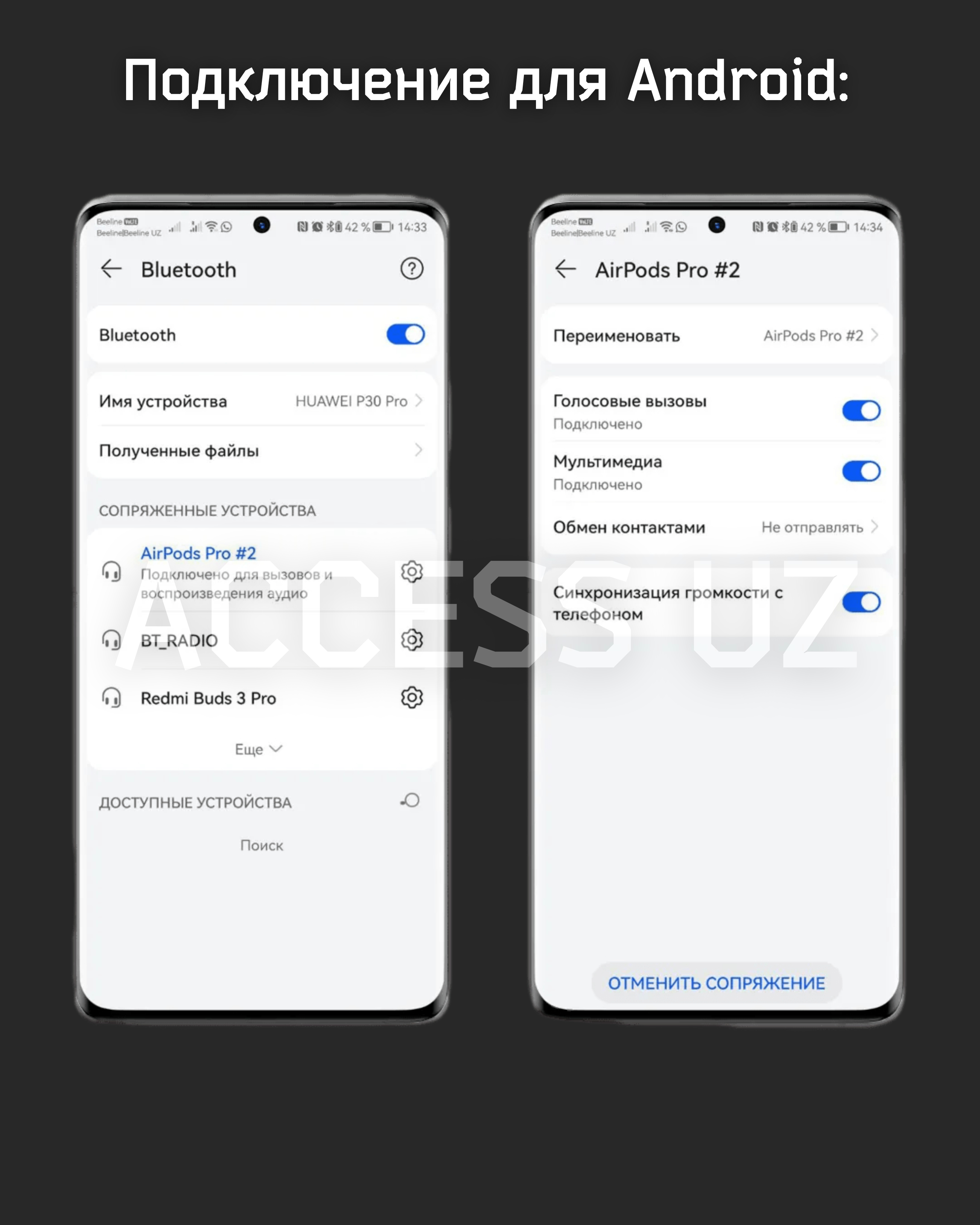Беспроводные наушники Pods Pro 2, черный цвет, чехол в подарок, Дубай ...