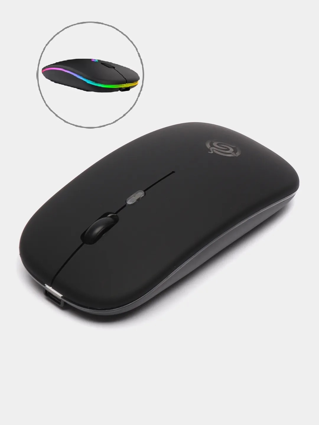 Simsiz kompyuter sichqonchasi RGB yoritgichi bilan, jim, RGB, kompyuter ...