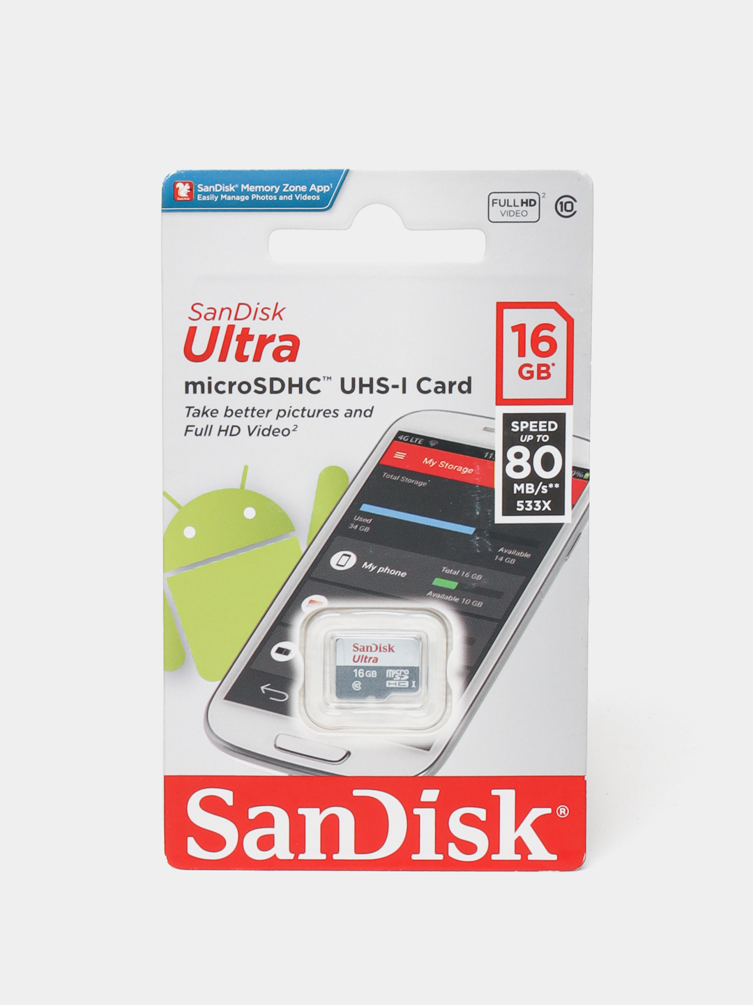 Флеш - карта SanDisk Ultra Micro SD 16 / 32 / 64 / 128 / 256 ГБ купить ...