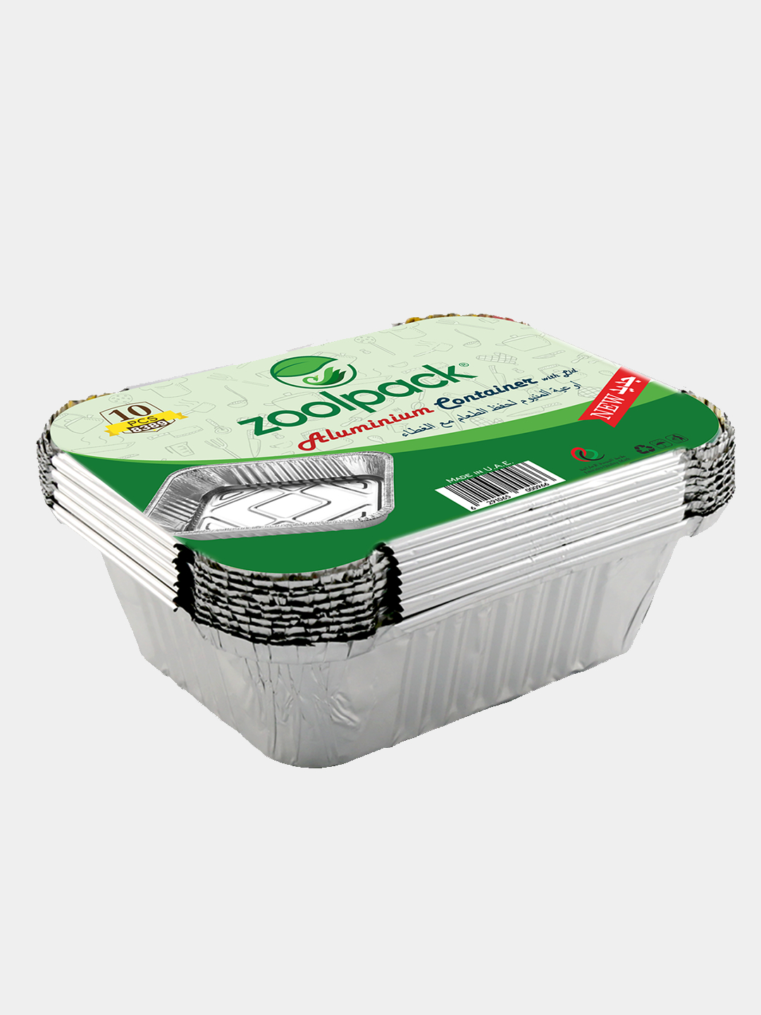 Контейнер алюминиевый с крышкой Zoolpack, 8342, 10 шт, 340 г купить по ...