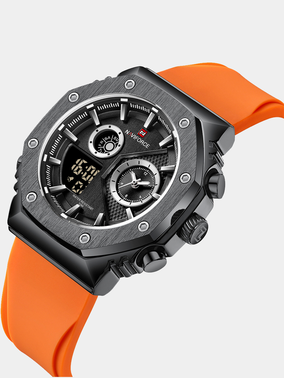 Мужские наручные часы Naviforce NF9216 с силиконовым браслетом и ...