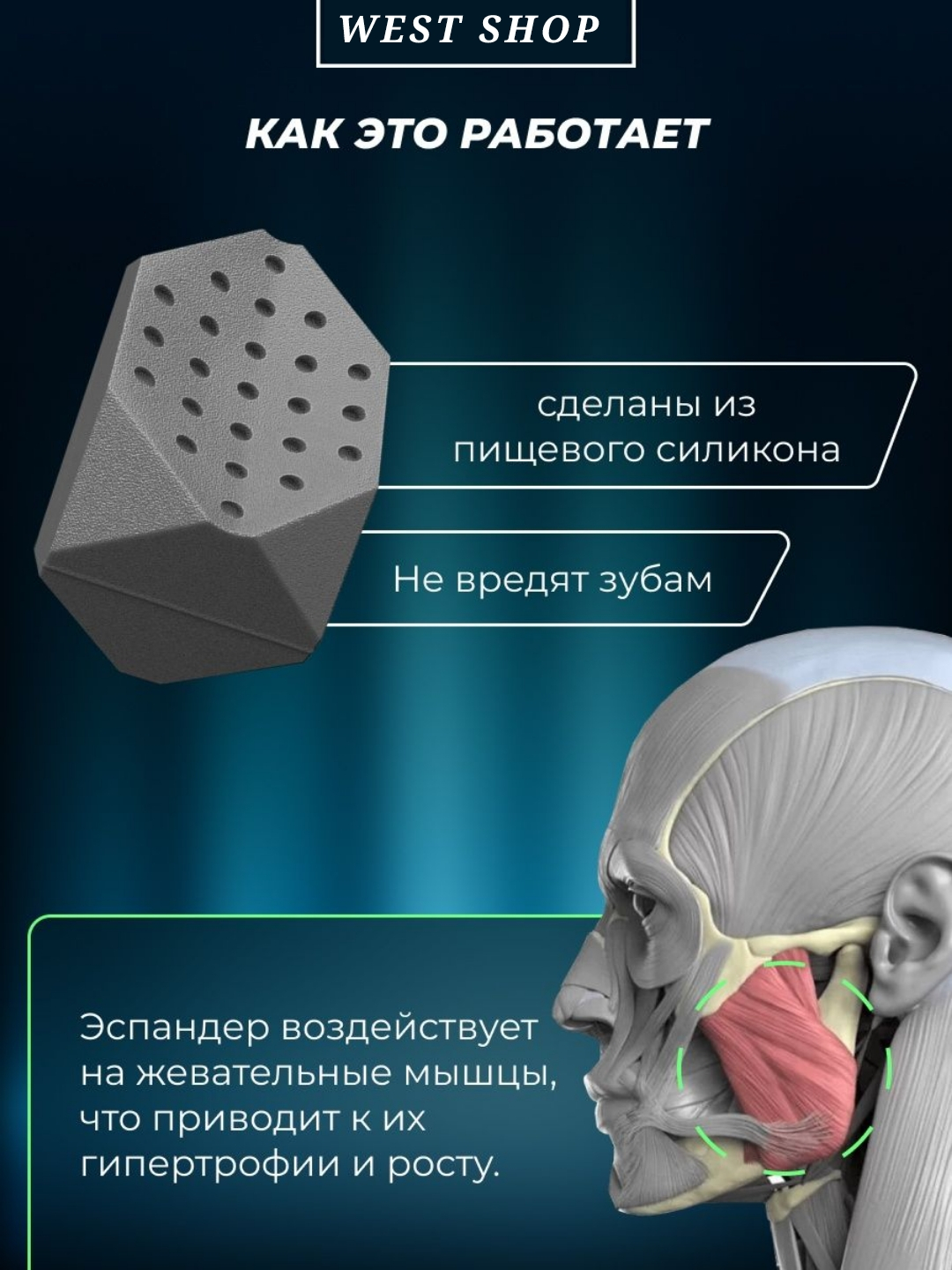 Yonoq suyaklari uchun espander Jawline, jag' uchun trenjorini arzon narxda sotib oling — Uzum ...