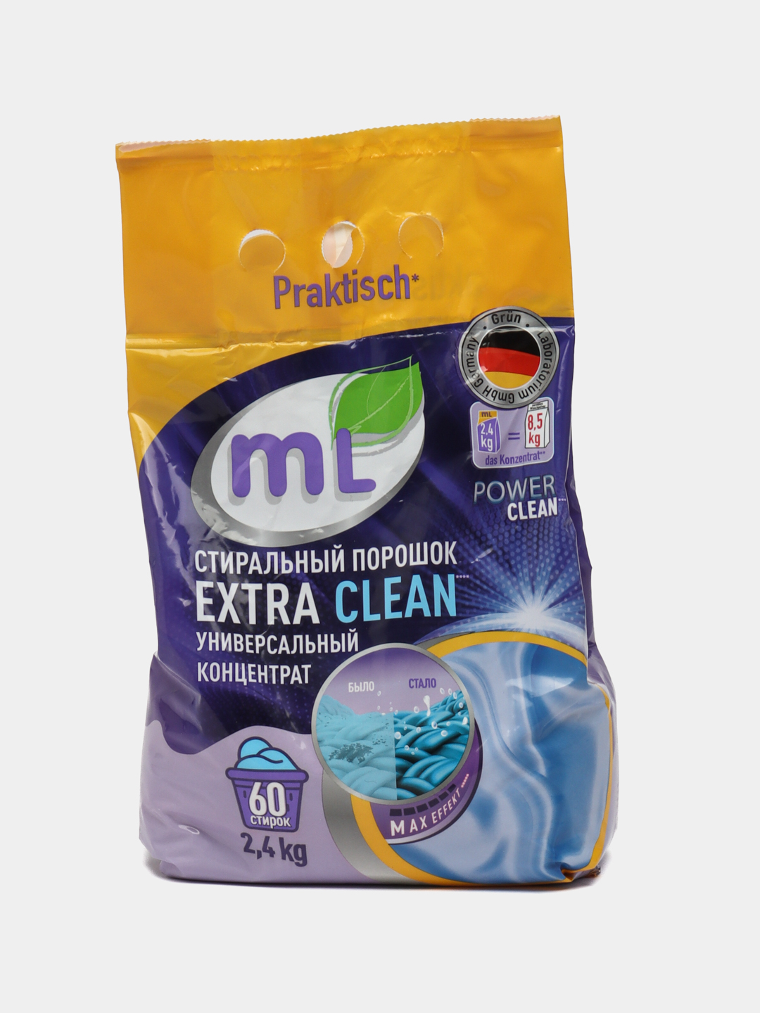 Kir yuvish kukuni ML Extra Clean, 60 yuvish, 2.4 kgni arzon narxda ...