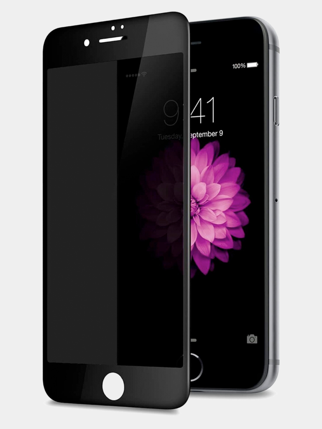 Защитное стекло-антишпион для iPhone 7,8,X,SE,XR,XS,11,12,13,14,15, Pro ...