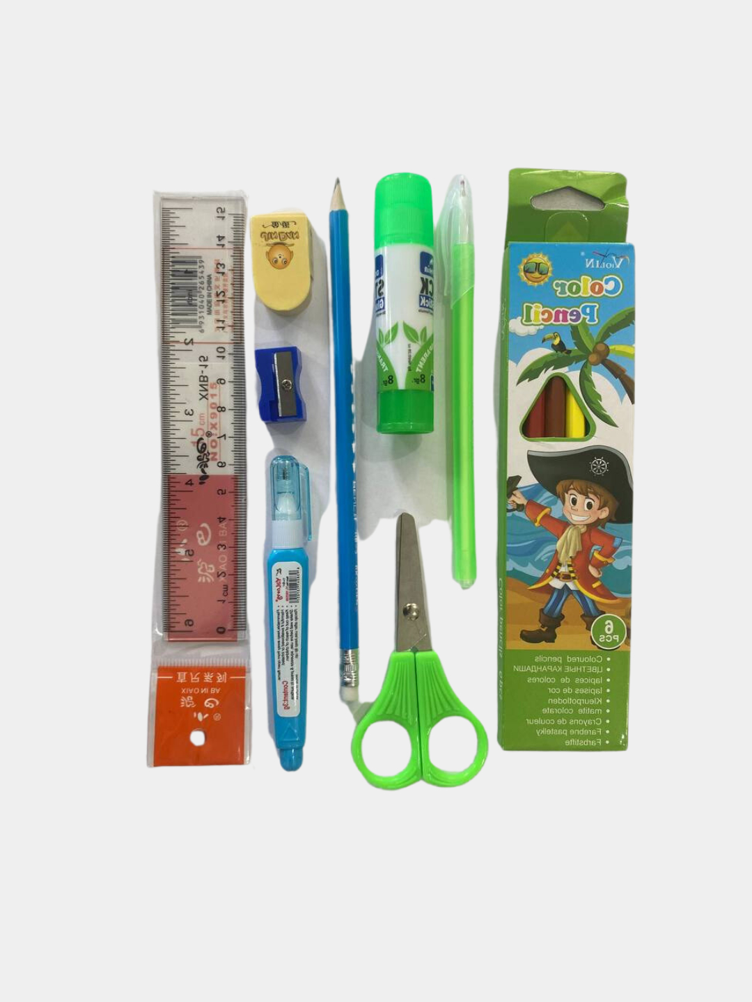 Maktab qalam qutisi 3D kanselyariya to'plamli, o'g'il bolalar va qizlar ...