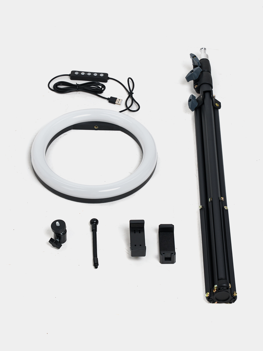 Кольцевая цветная селфи лампа RGB MJ-26, со штативом купить по низким ценам в интернет-магазине Uzum