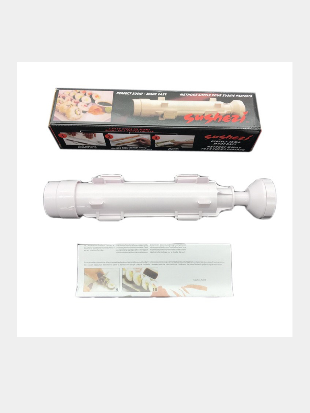 Guruch uchun aylanma shakldagi yapon qolipi sushi, sabzavot va go'sht ...