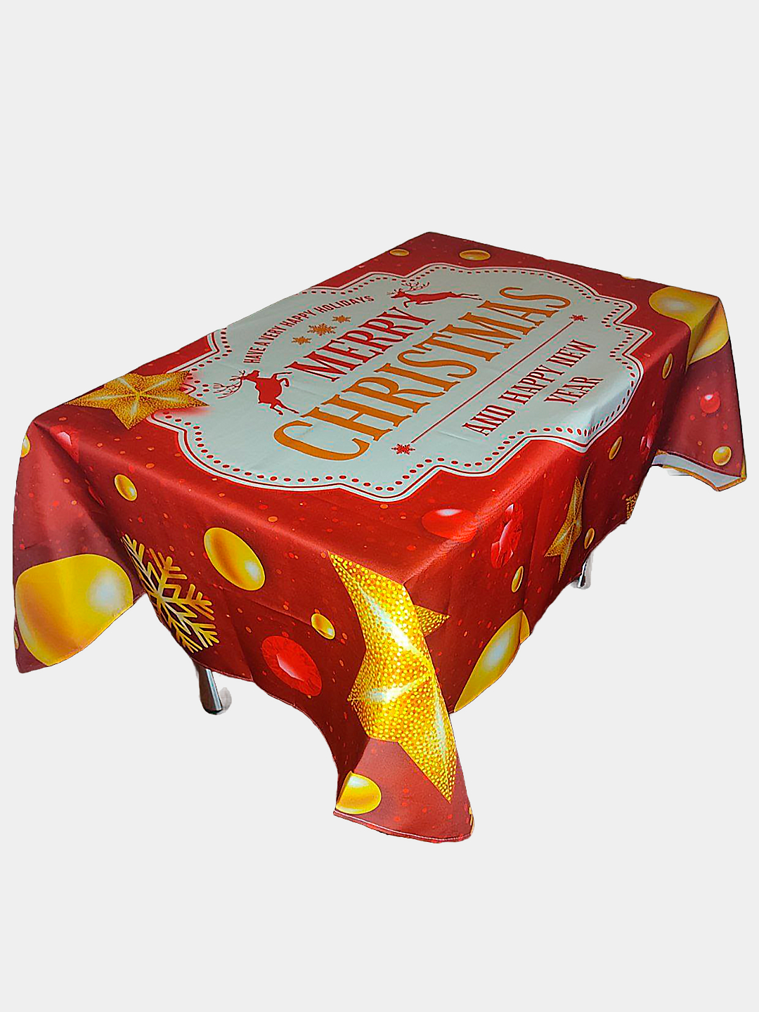 Stol ustiga yangi yil dasturxoni, 140 * 180/140 * 210 sm, 3 xilni arzon ...