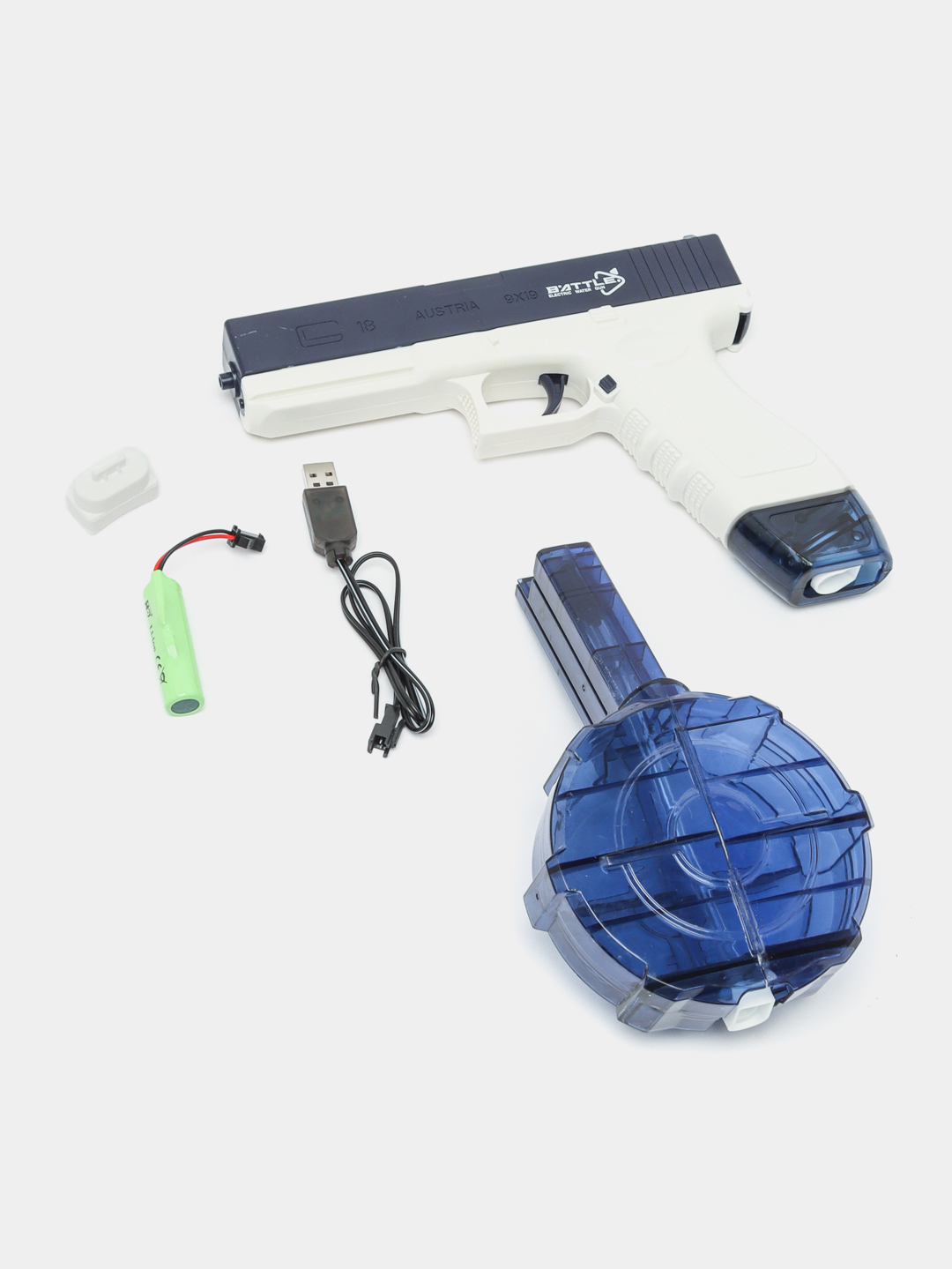 Водяной бластер GLOCK, большой, пистолет игрушечный, с дополнительным ...