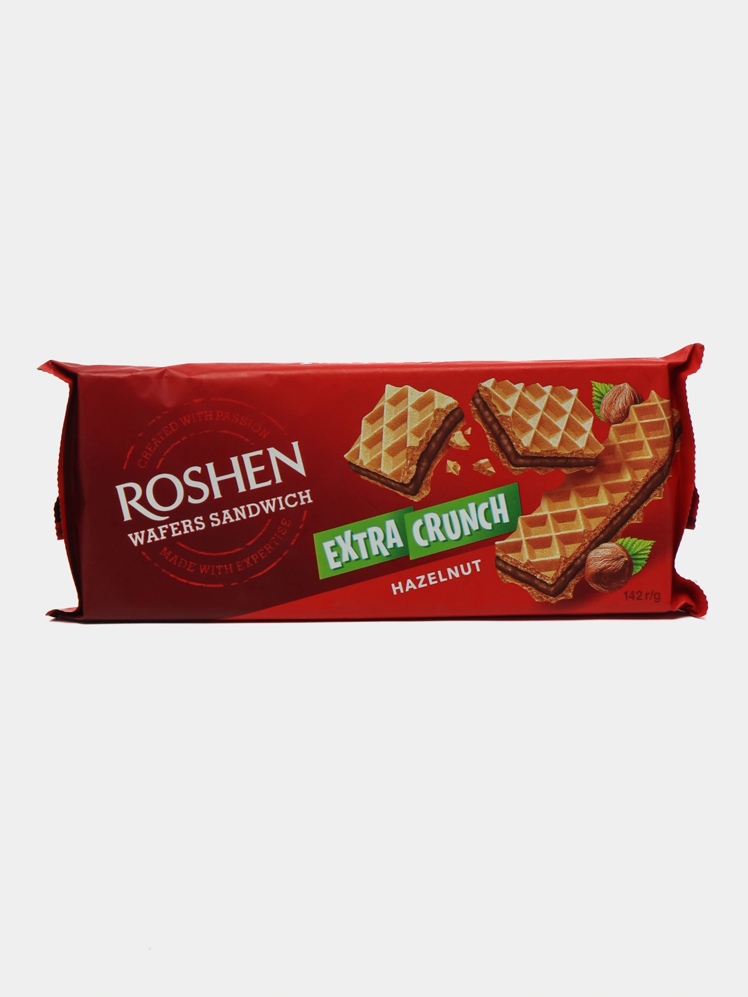 Вафли Roshen Wafers Sandwich Crunch орех, 142 гр за 16990 сум со ...