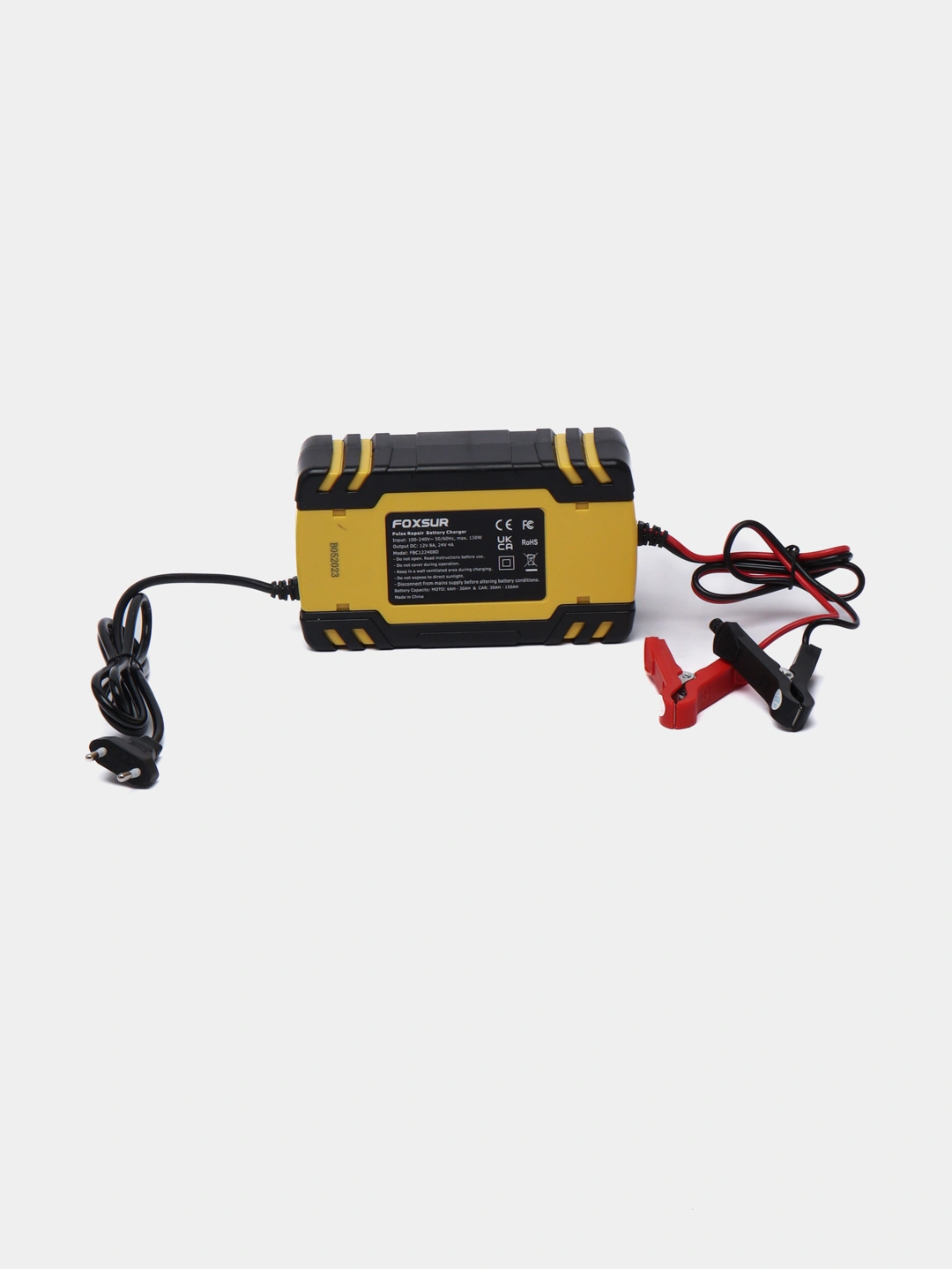 Зарядное устройство FOXSUR 12V 8A / 24V 4A для АКБ, автоматическое, AGM ...