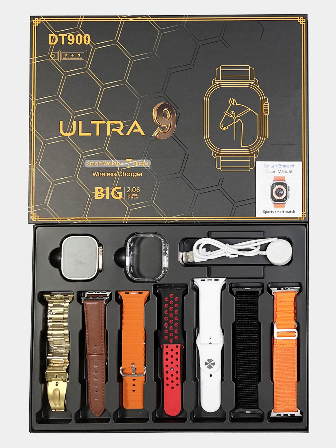 Умные смарт часы Smart Watch DT900 ULTRA 9, беспроводная зарядка чехол ...