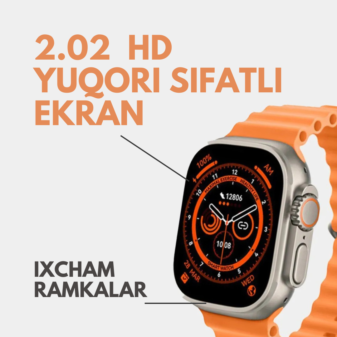 Aqlli soat Smart Watch T800 Ultra, 49 mmni arzon narxda sotib oling ...