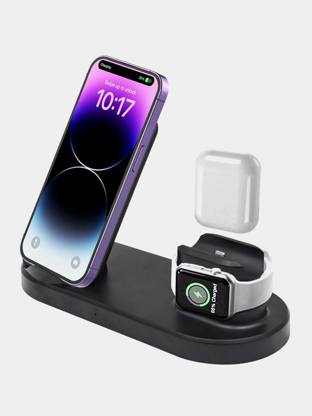 Беспроводная зарядка для устройств iPhone, iWatch и AirPods, 3 в 1 ...