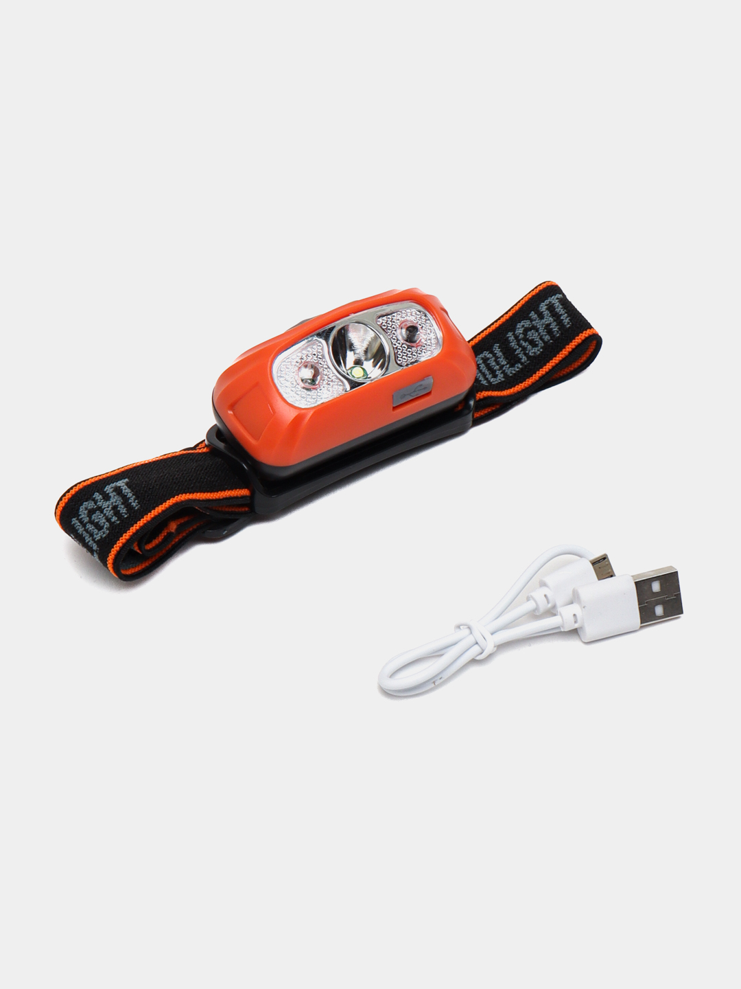 Налобный фонарь светодиодный, аккумуляторный с датчиком движения и USB ...