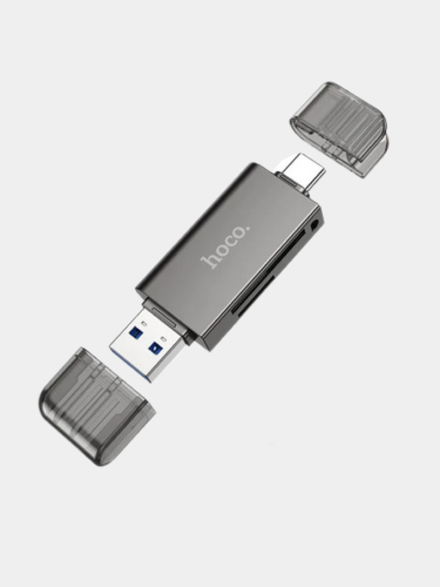 USB-картридер адаптер для флешек OTG type-c usb Hoco HB39, для карт ...