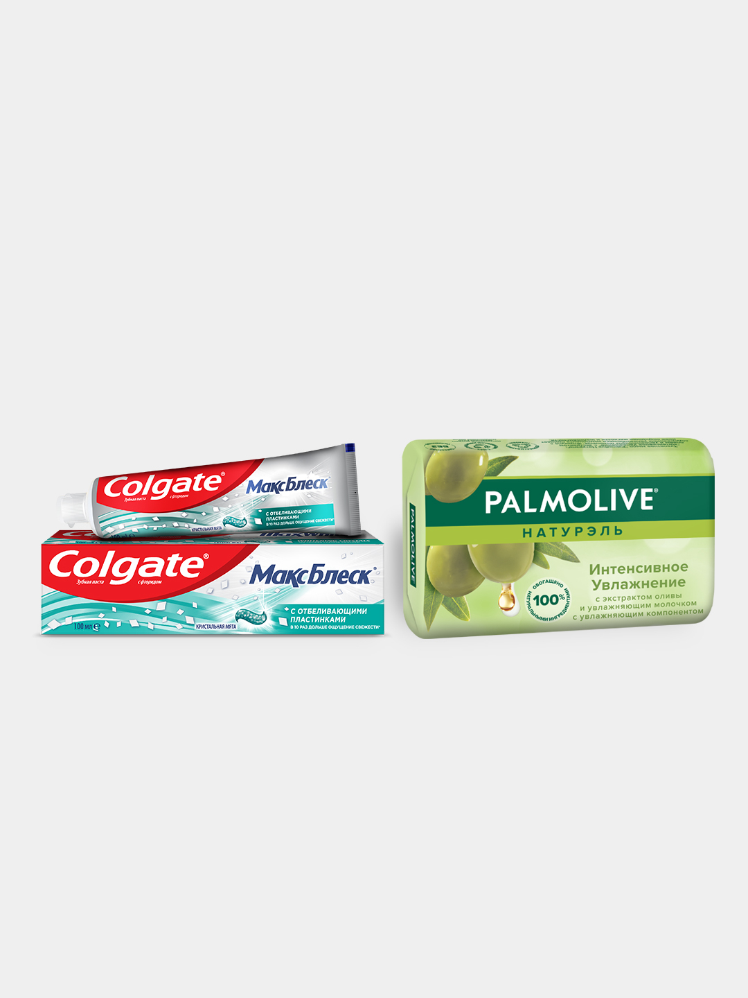 Зубная паста Colgate MAX White 100 мл +Туалетное мыло Palmolive Aloe ...