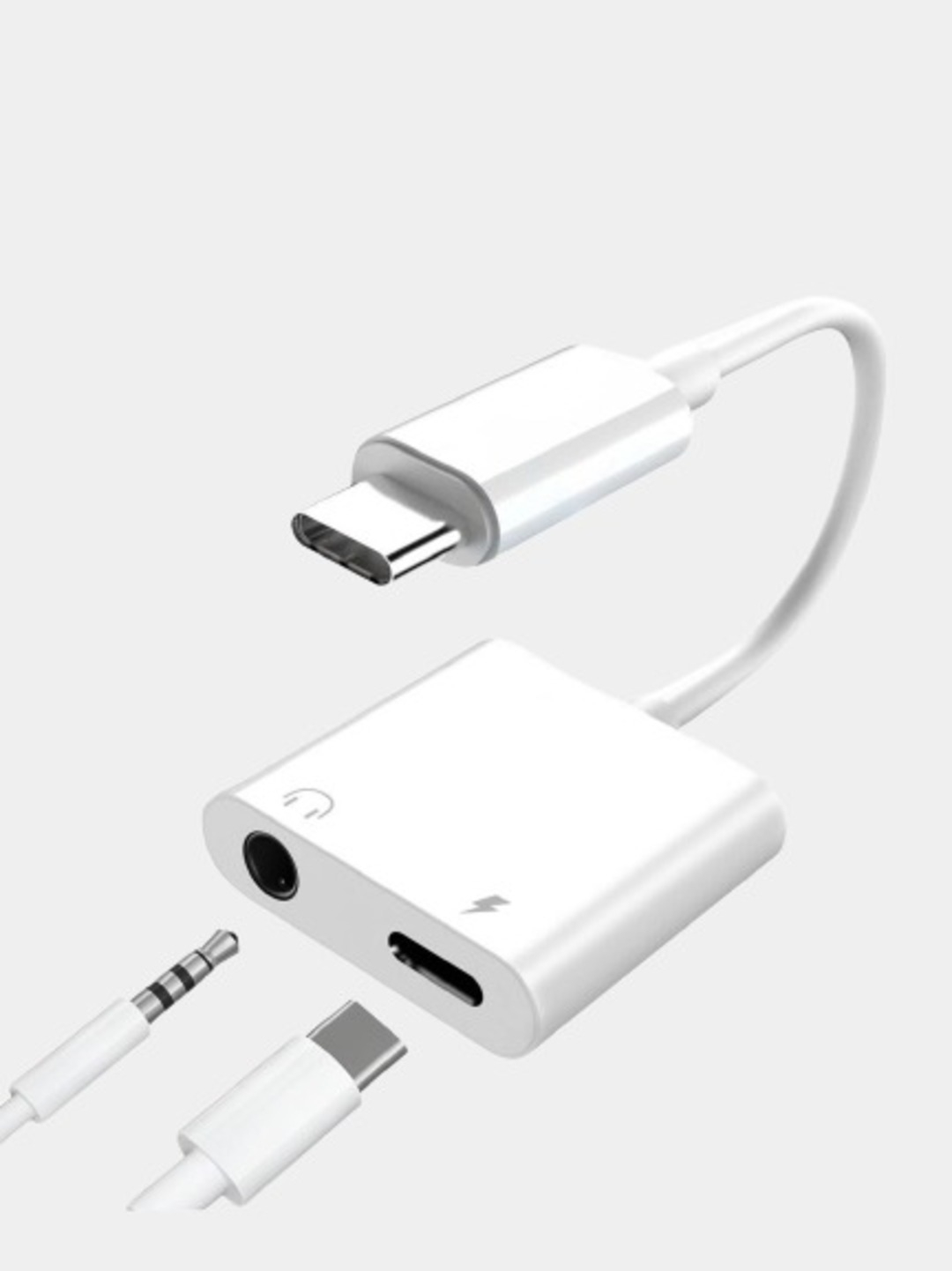 Переходник для наушников iPhone и Type-C/jack 3.5 мм, с функцией ...