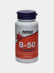 Витамин B-50 Now Foods, 100 таблеток купить по низким ценам в интернет ...