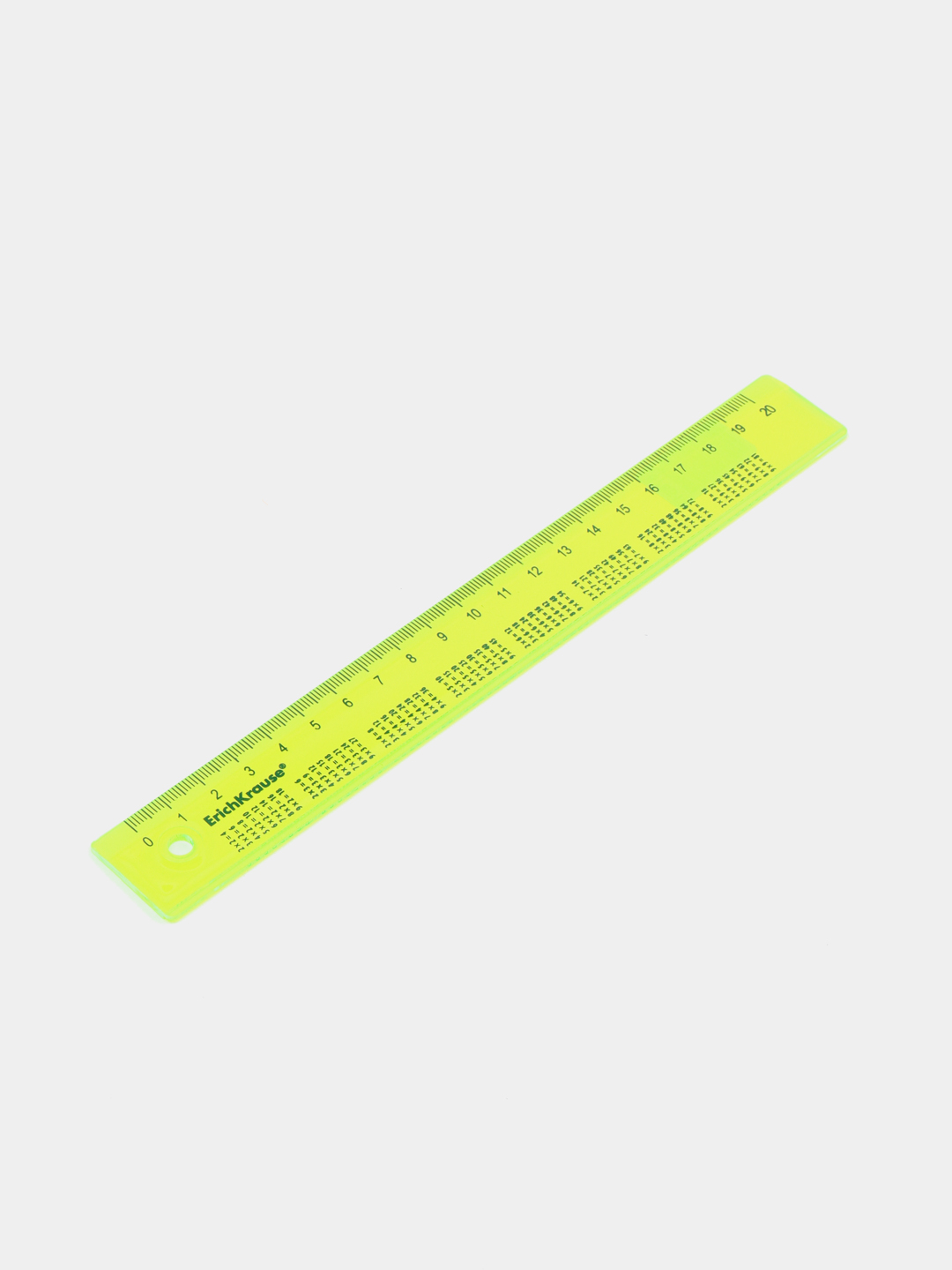 Линейка с таблицей умножения пластиковая ErichKrause Neon, 20 см купить ...
