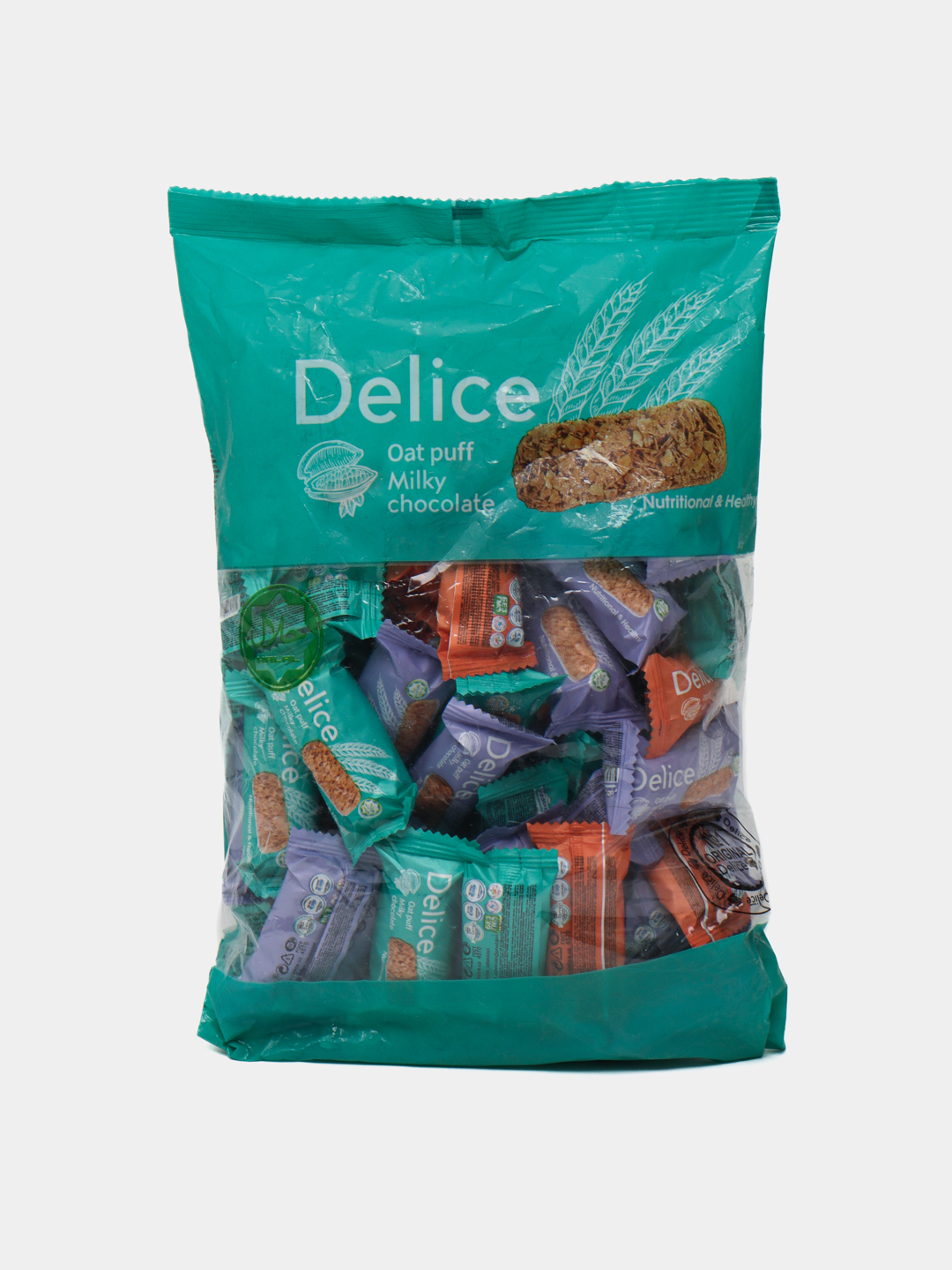 Печенье овсяное Delice с молочным шоколадом, халяль, без ГМО, 500 г ...