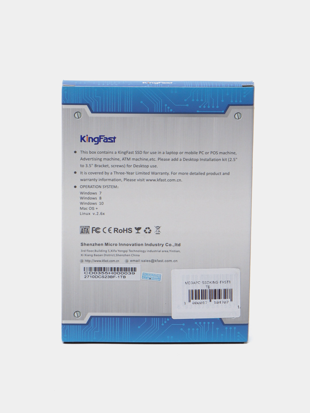 Ssd sata kingfast 128 gb 256gb 512gb 1tb для ноутбуков и компьютеров ...