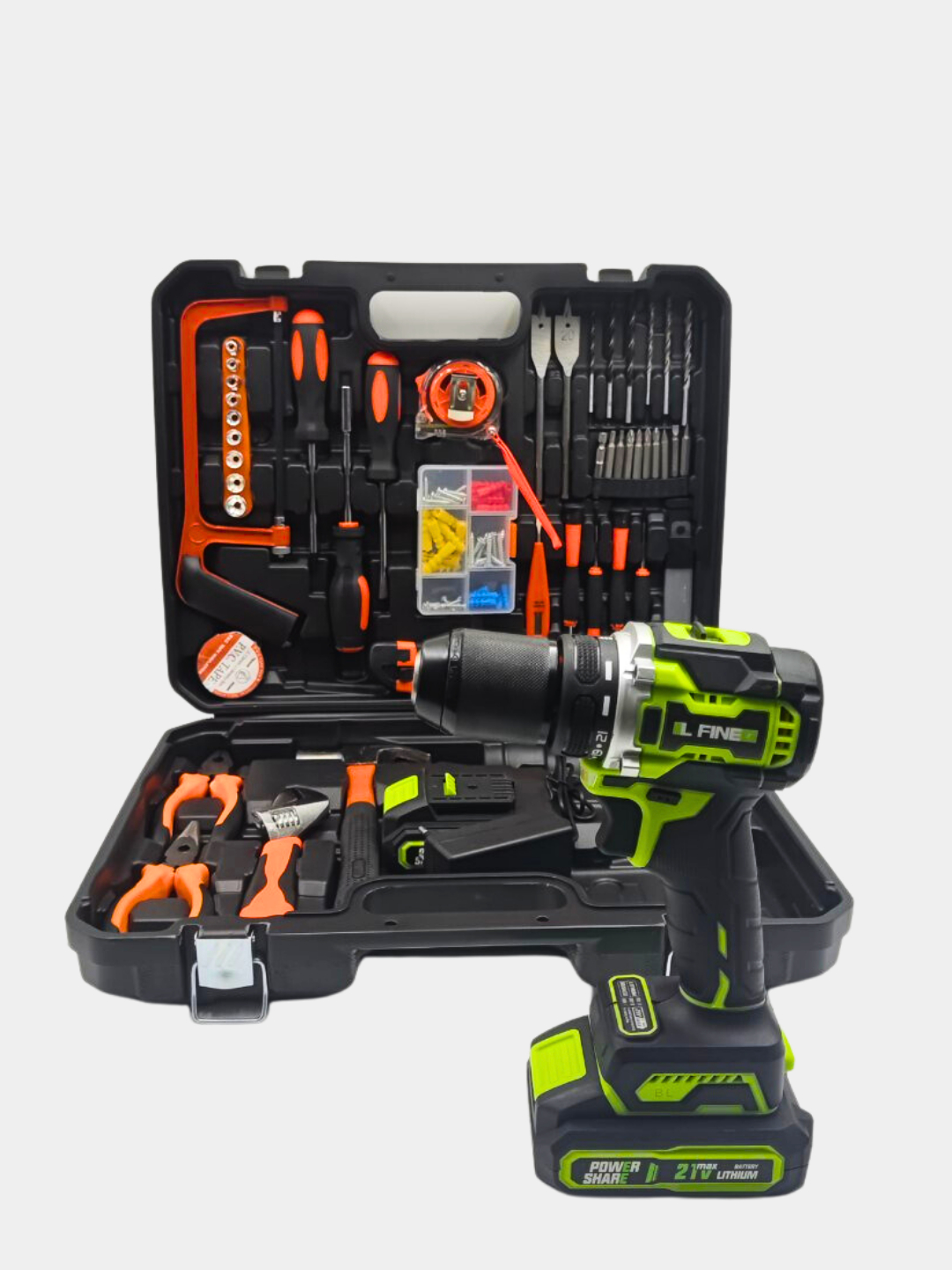 Drel-shurup buragich LFINE, cho'tkasiz, 13 mm, to'plam 118 ta ...