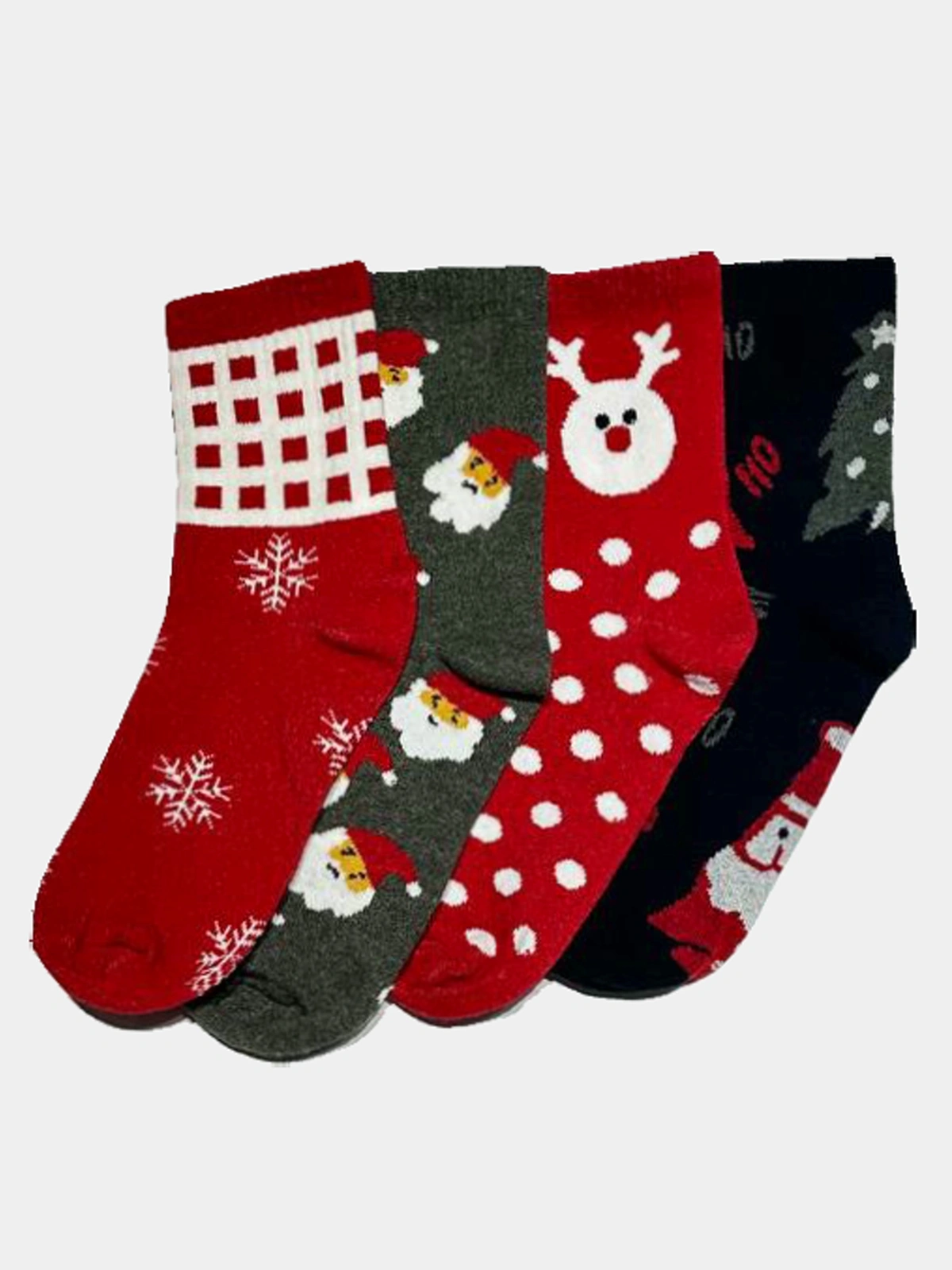 Носки Новогодние, комплект из 4 шт, для мужчин и женщин купить по ...