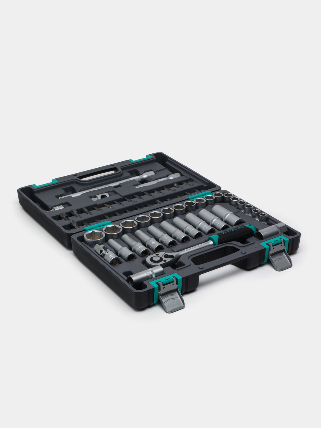 Набор инструментов STELS, 1/2", CrV, пластиковый кейс 60 предметов ...