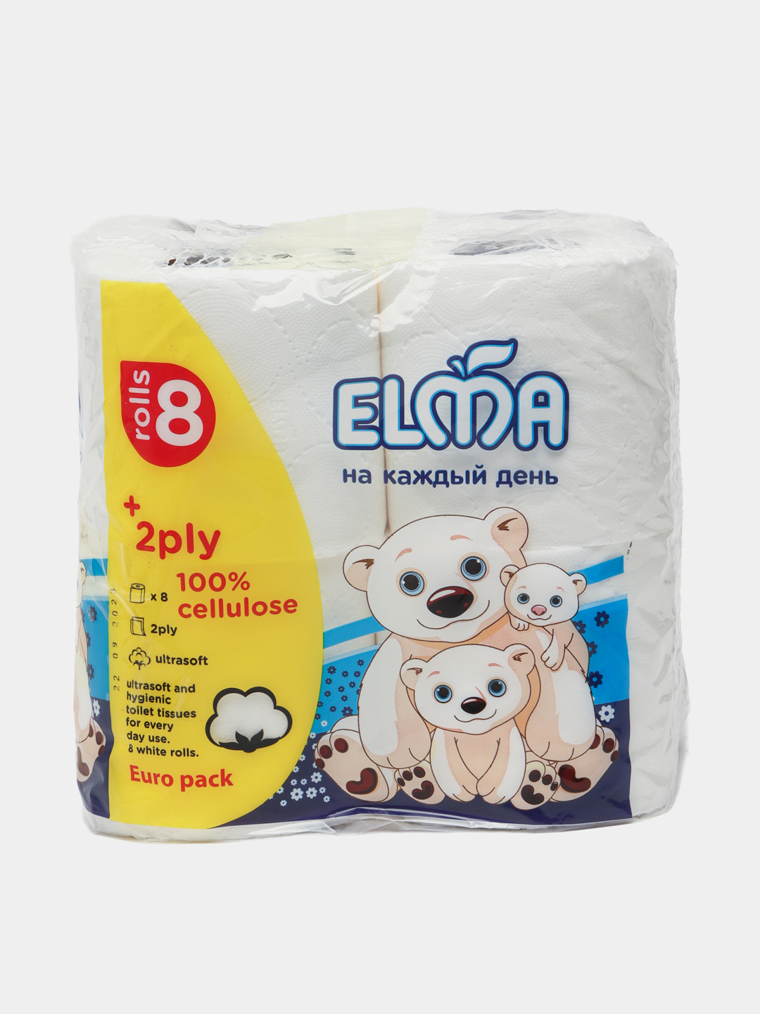 Туалетная бумага Elma Ultra Soft Euro pack, 2 слоя, 4 и 8 шт купить по ...