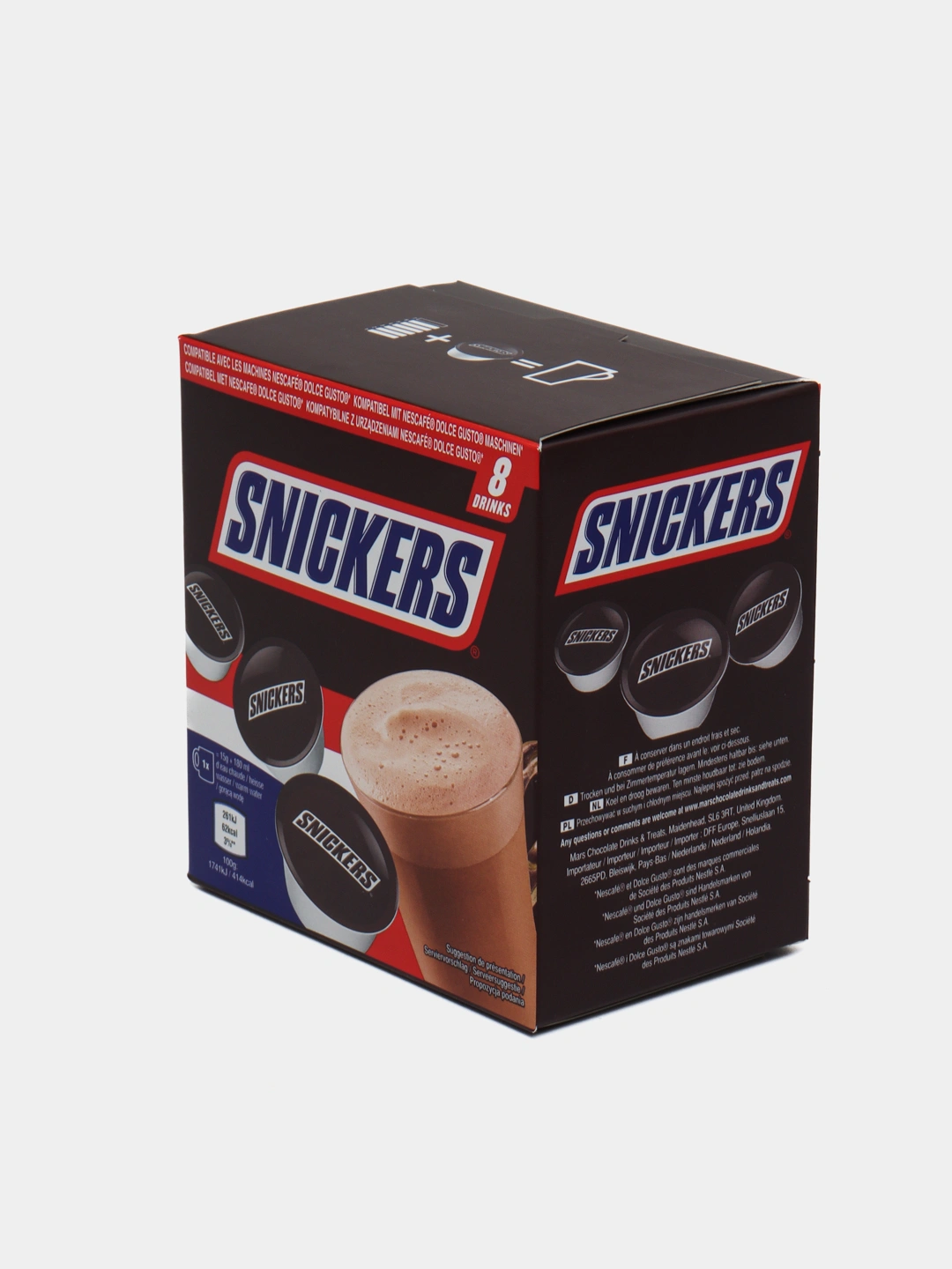 Горячий шоколад Nescafe Dolce Gusto Snickers в капсулах, 120 г купить ...