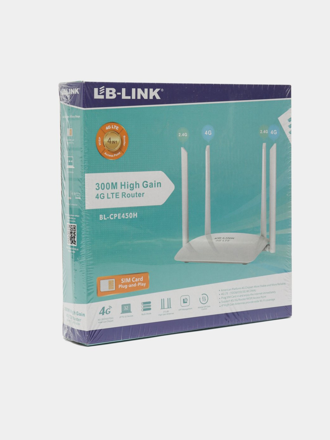 WI-FI router LB-LINK BL-CPE450H 4G SIM-kartadan 300 Mbit/s ishlaydini ...